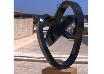 China Custom Painted Stainless Steel Abstract Twisted Sculpture Outdoor Garden Art 1pc for sale