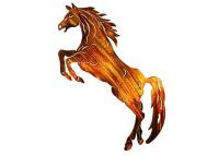 China Corten Steel Horse Wall Art Sculpture Rusty Finish Custom Size Outdoor Decor for sale