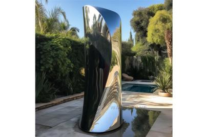 China Timeless Reflection Stainless Steel Sculpture 300cm for Yard Public Park Decoration for sale