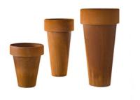 China High Precision Corten Steel Planter Columns - 50/70/90cm Heights with Rusty Finish for Garden & Urban Decoration for sale