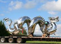 China Large Stainless Steel Traditional Chinese Dragon Sculpture 600cm Polished Outdoor for sale