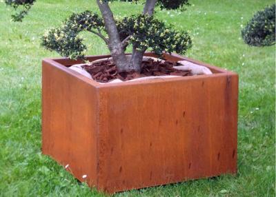 China Box Shape Corten Steel Planter for Outdoor Garden Decoration - Custom Sizes Available with 25-Day Delivery for sale