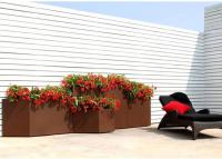 China Modern Rectangular Rusty Corten Steel Planter - Custom Sizes Available with 25-Day Delivery and 10-Piece MOQ for sale