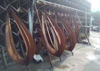 China Corten Steel Cone Sculpture Outdoor Decorative Art 120cm Height Rusty Finish for sale