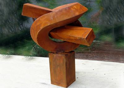 China Corten Steel Knot Sculpture 1.5m Rusted Outdoor Public Art for Commercial Garden for sale
