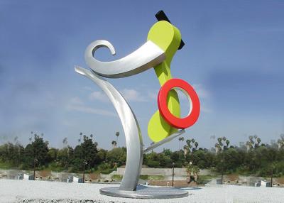 China Large Painted Stainless Steel Outdoor Sculpture 2.4m for Public Decoration for sale