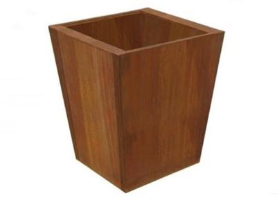 China Custom Size Tapered Square Corten Steel Planter - 25 Day Delivery, 10 PC MOQ for Indoor Outdoor Use for sale