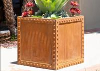 China Commercial Corten Steel Planter Pots 25 Days Delivery Custom Sizes for Outdoor Garden Landscaping for sale