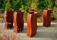China Custom Corten Steel Flower Planters with Rust Patina Finish - 30 Day Delivery & 1 Set MOQ for Garden & Indoor Decoration for sale