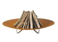 China Corten Steel Bowl Fire Pit 100cm Diameter Rusted Finish Garden Fireplace for sale