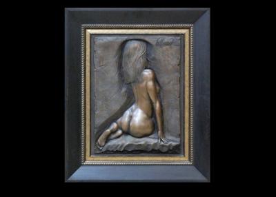 China Custom Bronze Nude Woman Bas Relief Wall Sculpture - Anti-Corrosion Finish, 30 Day Delivery for sale