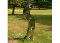 China Mirror Polished Modern Abstract Garden Stainless Steel Sculpture Custom Size Outdoor Decor for sale