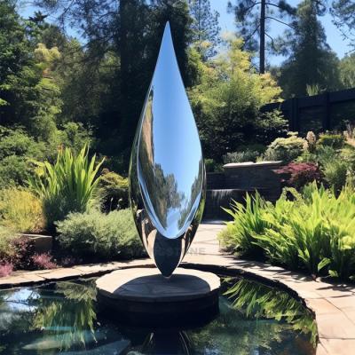 China Tranquil Stainless Steel Sculpture 200cm Polished Finish for Urban Landscape Decoration for sale