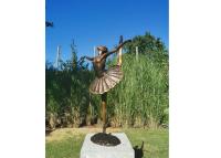 China Bronze Antique Ballerina Sculpture 200cm Garden Decoration Art for sale