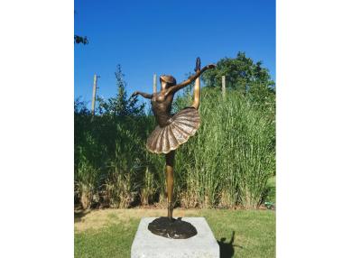 China Bronze Antique Ballerina Sculpture 200cm Garden Decoration Art for sale