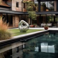 China Mirror Polished Stainless Steel Sculpture 300cm for Urban Landscape Decoration for sale
