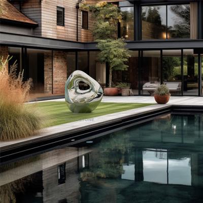 China Mirror Polished Stainless Steel Sculpture 300cm for Urban Landscape Decoration for sale