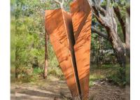 China Custom Corten Steel Origami Folded Airplane Sculpture Rusted Metal Art Garden 1pc for sale