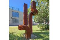 China Outdoor Corten Steel Garden Sculpture 300x160x80cm Hand Fabricated Contemporary Art for sale