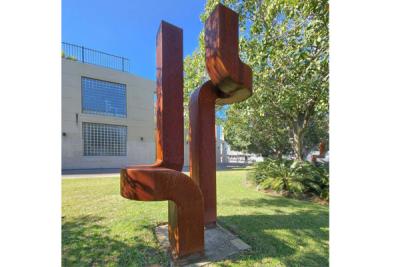 China Outdoor Corten Steel Garden Sculpture 300x160x80cm Hand Fabricated Contemporary Art for sale