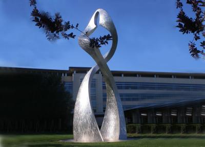 China Abstract Dancer Modern Stainless Steel Sculpture Cast Grain Finishing Custom Size for sale
