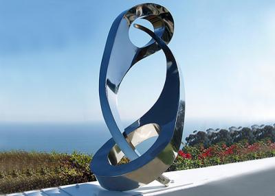 China Public Yin Yang Mirror Stainless Steel Sculpture 180cm Height for Outdoor Garden Decoration with 316L Marine-Grade Material for sale