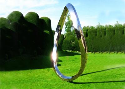 China Metal Garden Contemporary Steel Sculpture Oxidised Mirror Polished Stainless Steel 180cm Height for sale