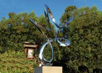 China Polished Stainless Steel 316 Abstract Garden Sculpture 2m Modern Landscape Art for sale