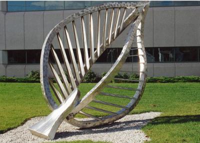China Large Contemporary Outdoor Metal Leaf Sculpture 1.5m 2m Stainless Steel 316 Garden Art for sale
