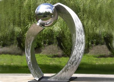China Silver Polished Stainless Steel Garden Sculpture - Custom Size Contemporary Art for Outdoor City Decoration with 35-Day Delivery for sale