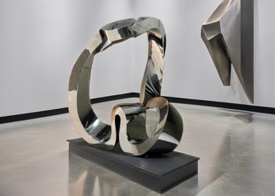 China Modern Stainless Steel Abstract Metal Art Sculpture Custom Welding Outdoor Garden Decoration Polished Finish for sale