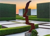 China Custom Corten Steel Face Sculpture Rusty Outdoor Garden Art 1 pc for sale