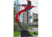 China Custom Painted Stainless Steel 316 Flying Bird Sculpture 2.5m for Public Art for sale