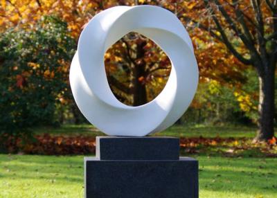 China Large Stainless Steel Garden Sculpture 160cm Contemporary Metal Art Decor for sale