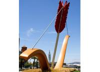 China Stainless Steel Bow and Arrow Sculpture 3m Modern Outdoor Landscape Art for sale