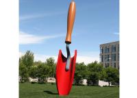 China Customized Huge Outdoor Painted Stainless Steel 316 Garden Shovel Sculpture 3m for sale