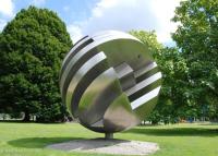 China Large Garden Ball Outdoor Metal Sculpture Stainless Steel 300cm Custom Size for sale