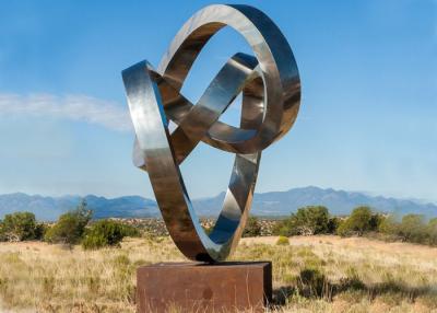 China Modern Outdoor Stainless Steel Sculpture 250cm Height for Garden Decoration with Custom Size Options for sale