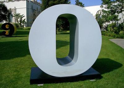 China Large Stainless Steel Letter O Garden Sculpture 200 cm Free Standing Custom Color for sale