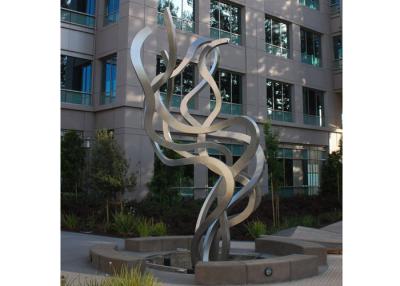 China Stainless Steel Fluttering Ribbon Abstract Modern Sculpture 200cm Customizable Garden Art for sale