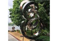 China Spiral Stainless Steel Mirror Sculpture 150cm Garden Decoration Art for sale
