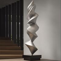 China Modern Stainless Steel Mirror Outdoor Sculpture Art of Balance 200cm for Hotels Villas for sale