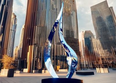 China Custom Stainless Steel Abstract Art Outdoor Metal Sculpture Mirror Polished 1 Piece for sale