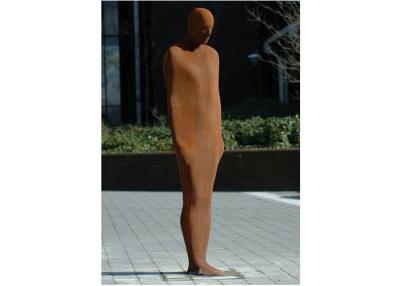 China Life Size Corten Steel Abstract Man Sculpture Outdoor Garden Modern Art 2m for sale
