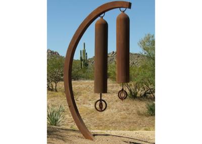 China Corten Steel Wind Chime Sculpture 2m for Garden Yard Art Outdoor Decoration for sale