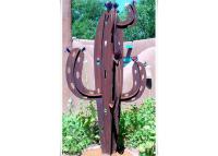 China Modern Corten Steel Cactus Sculpture 150 cm Outdoor Garden Decorative Art for sale