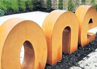China Corten Steel Letters Sculpture 100cm Custom Size Outdoor Garden Art for sale
