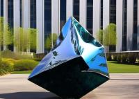 China Custom Large Outdoor Stainless Steel Cube Sculpture Modern Art Garden Decoration 1pc MOQ for sale