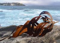 China Large Corten Steel Garden Sculpture 3m Outdoor Abstract Rusty Metal Decoration for sale