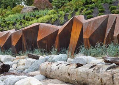China Custom Corten Steel Garden Sculpture Metal Art Outdoor Decoration 1 Set for sale